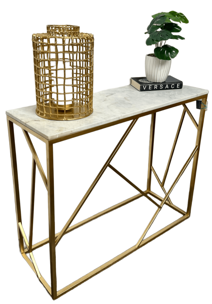 Buy ALEX CONSOLE TABLE WHITE MARBLE Online Melbourne
